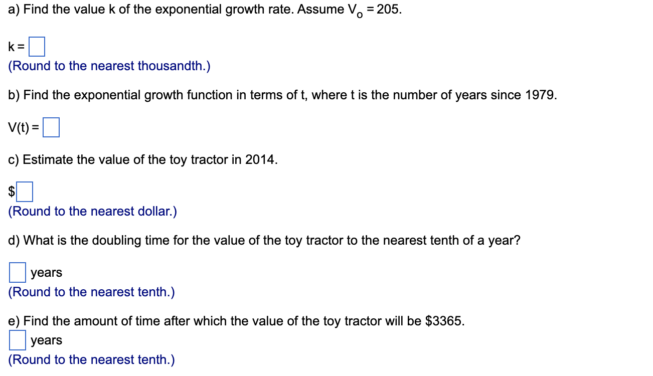 Solved A toy tractor sold for $205 in 1979 and was sold | Chegg.com