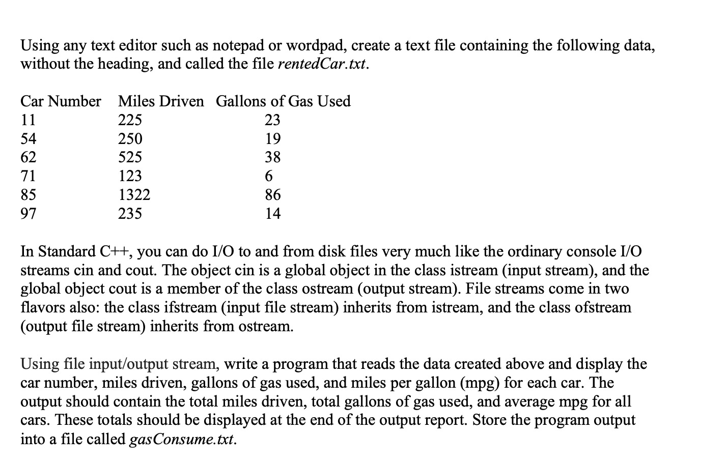 Solved Using any text editor such as notepad or wordpad, | Chegg.com