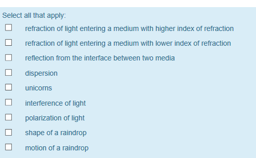 Solved Which of the following phenomena is/are involved in | Chegg.com