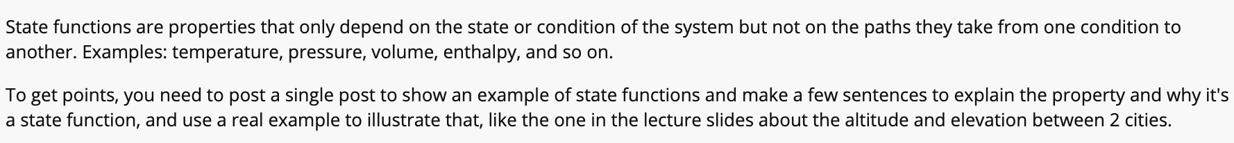 Solved State functions are properties that only depend on | Chegg.com