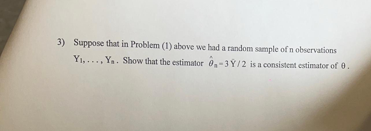 Solved We observe a random sample of n i.i.d. random | Chegg.com