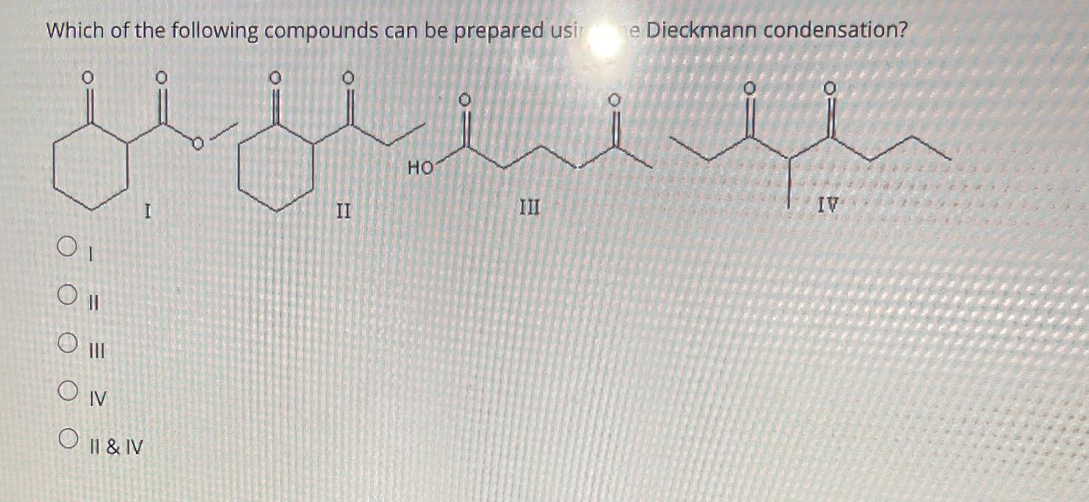Solved Which of the following compounds can be prepared usi | Chegg.com
