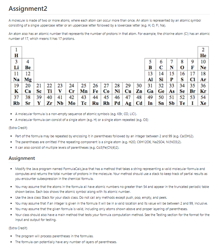 Solved A molecule is made of two or more atoms, where each | Chegg.com