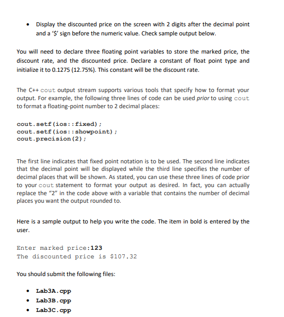 Solved A. Declaring Variables and Arithmetic Expressions The | Chegg.com