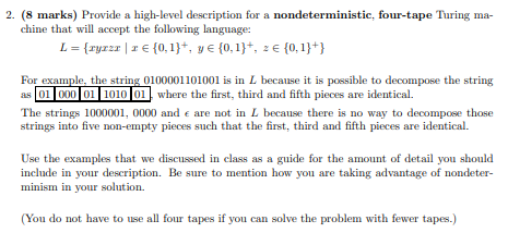 Solved (8 marks) Provide a high-level description for a | Chegg.com