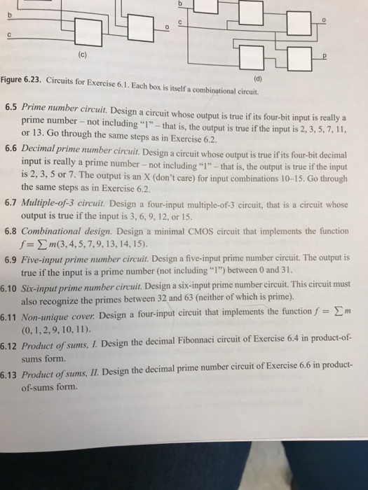 Solved Figure 6.23. Circuits for Exercise 6.1. Each box is | Chegg.com