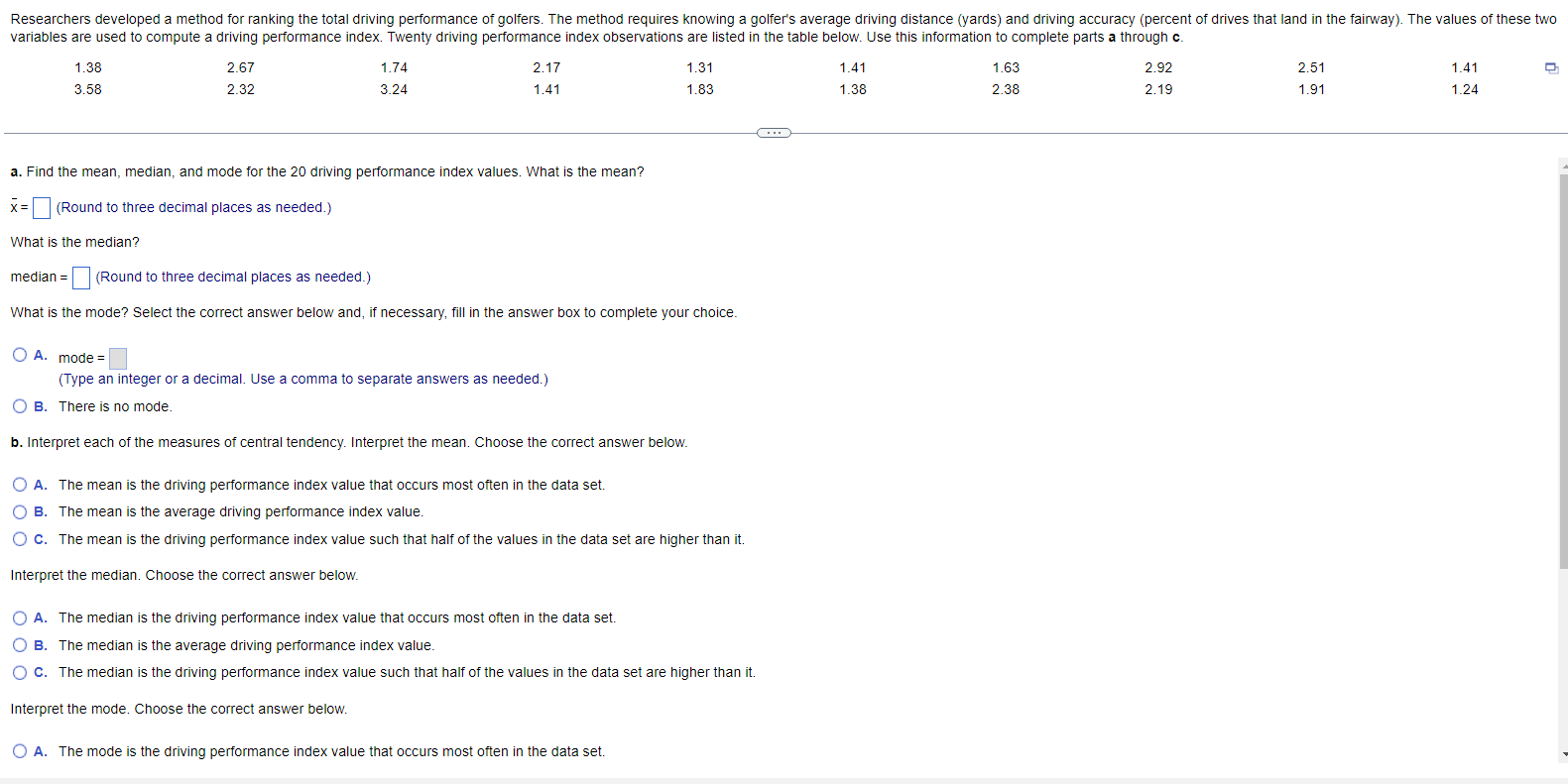 Solved variables are used to compute a driving performance | Chegg.com