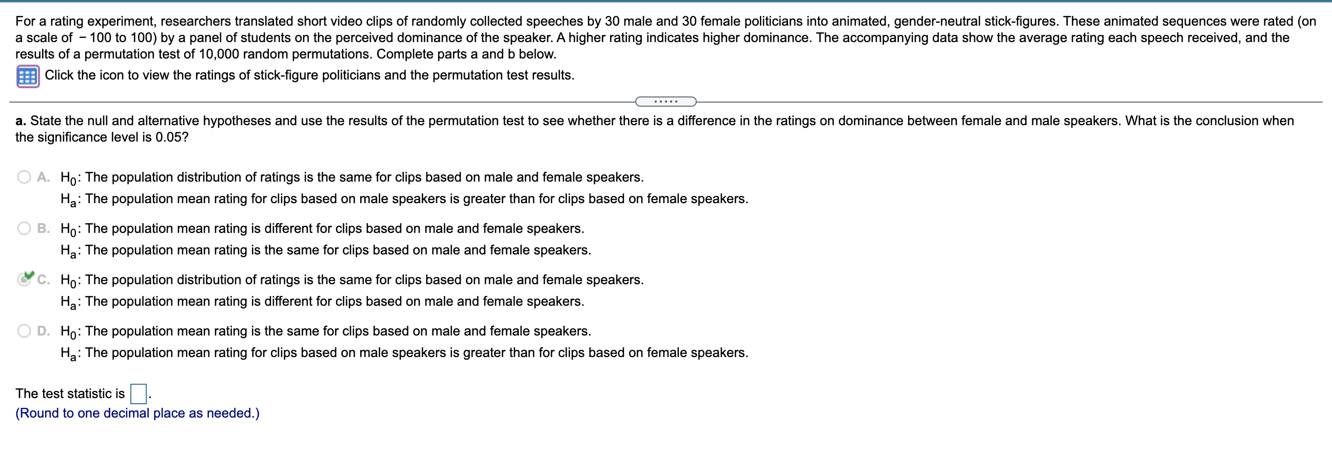 Solved For a rating experiment, researchers translated short | Chegg.com