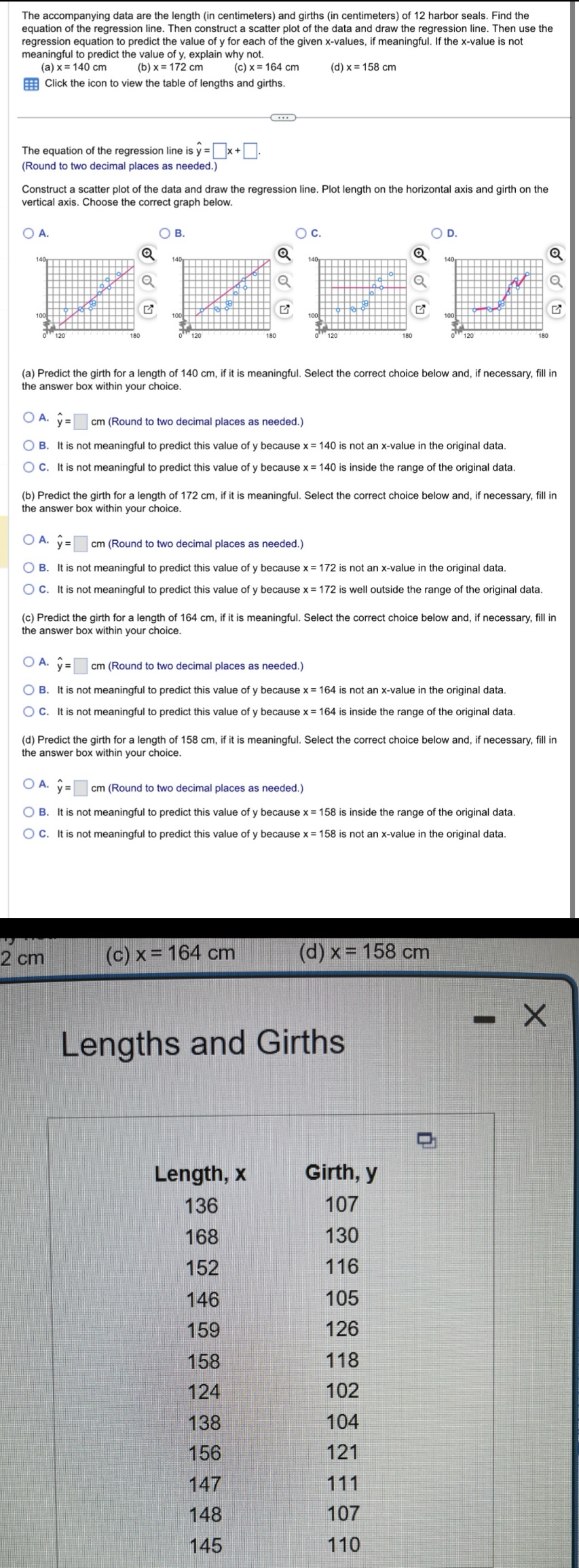 Solved The accompanying data are the length (in centimeters) | Chegg.com