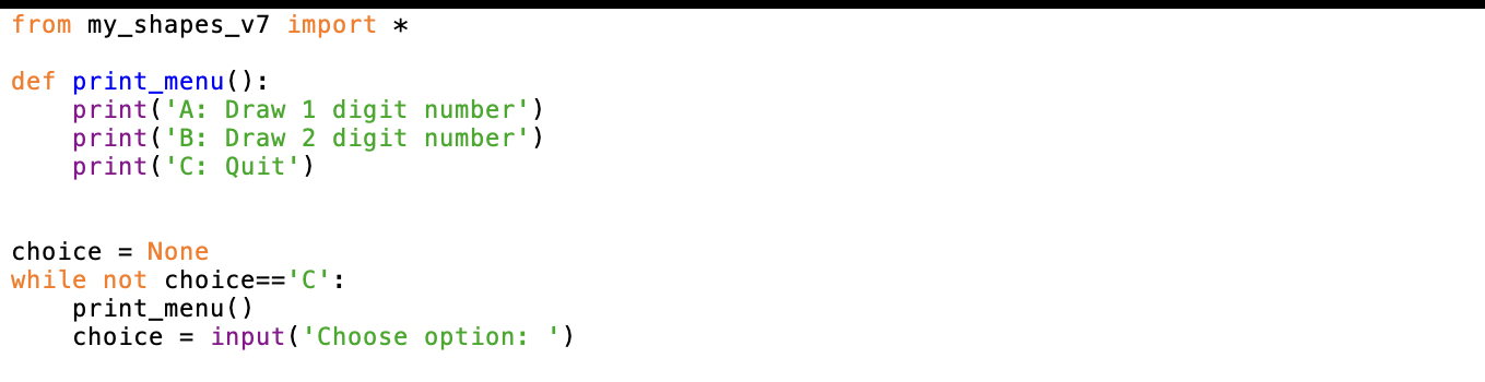 Solved from my_shapes_v7 ﻿importdef print_menu():print('A: | Chegg.com