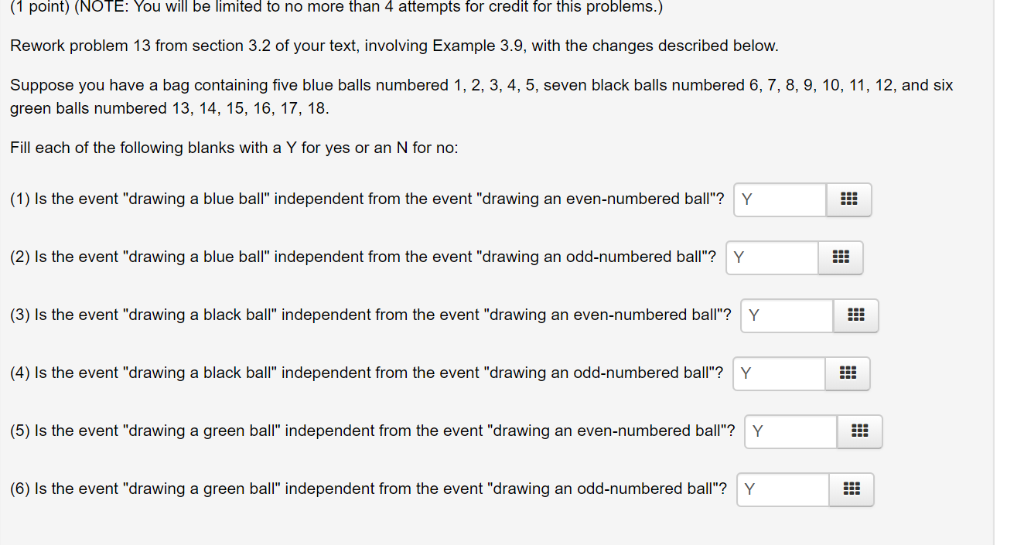 Solved (1 point) Rework problem 9 from section 3.2 of your | Chegg.com