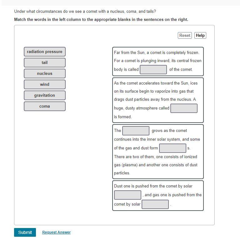 Solved Under what circumstances do we see a comet with a | Chegg.com