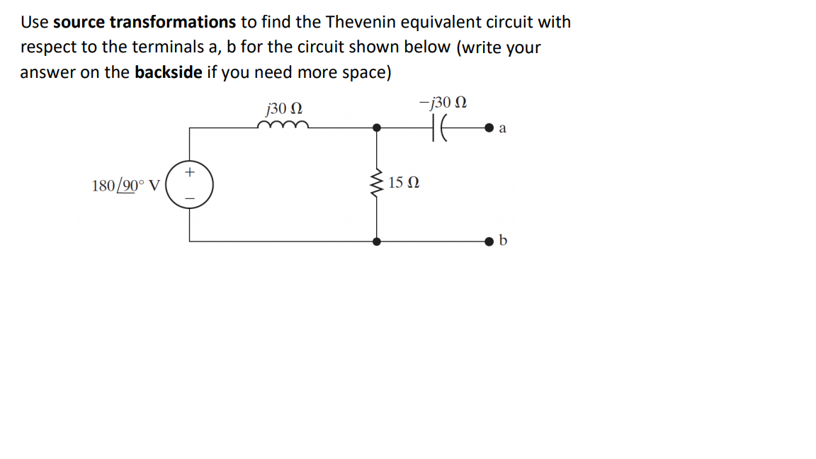 Solved Use source transformations to find the Thevenin | Chegg.com