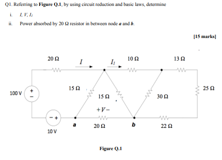 Solved Q.2 Determine the values of i and v for the circuit | Chegg.com