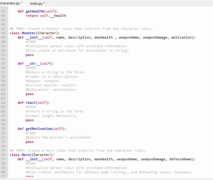 Solved Monster Battle In this lab we will create a battle | Chegg.com