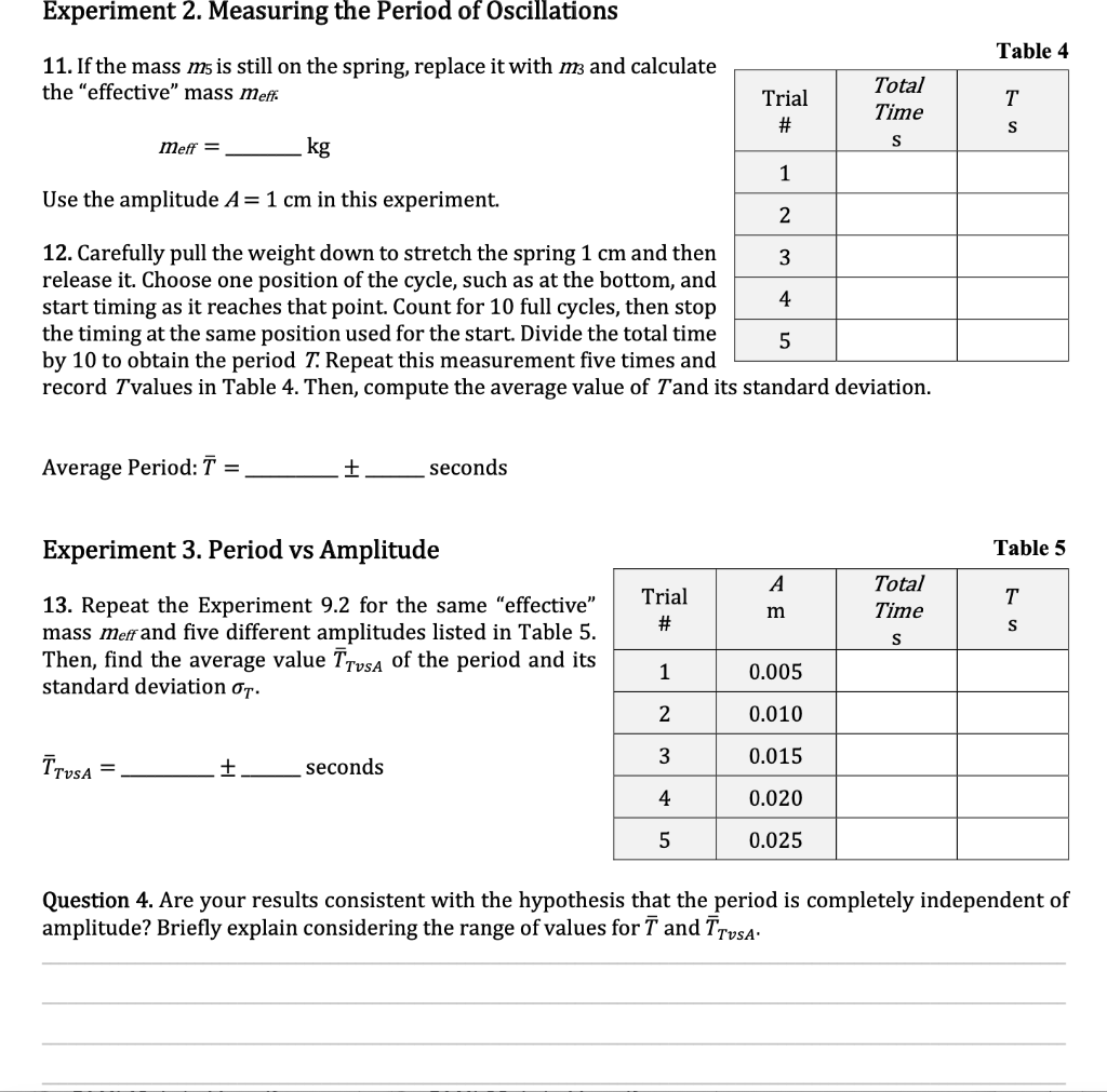Solved Select a spring and then use the triple-beam balance | Chegg.com
