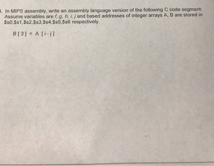 Solved . In MIPS assembly, write an assembly language | Chegg.com