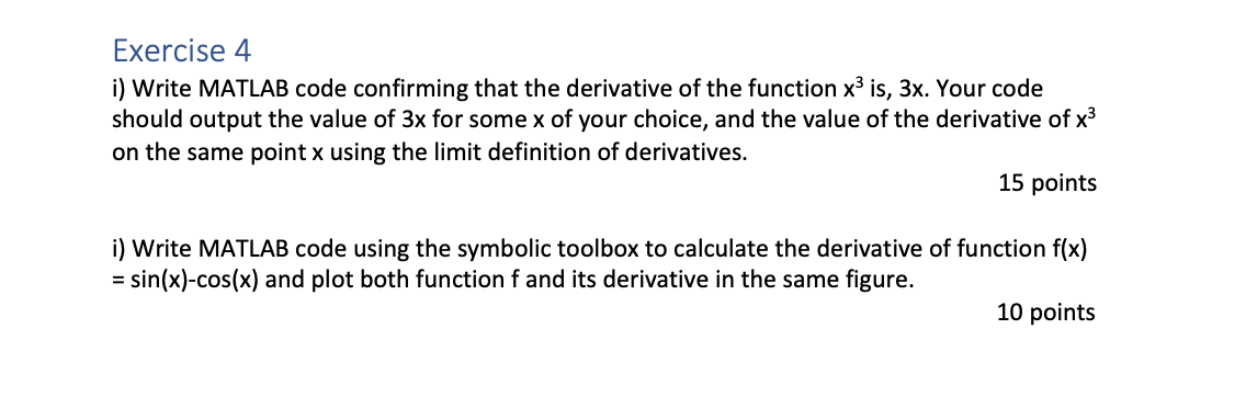 Solved Exercise 4 I Write Matlab Code Confirming That The 7624