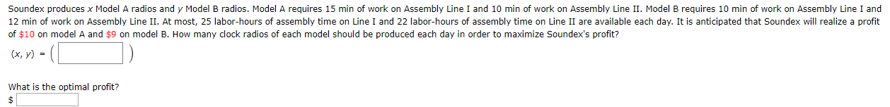 Solved Soundex produces x Model A radios and y Model B | Chegg.com