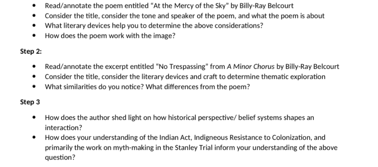 Read/annotate the poem entitled "At the Mercy of the | Chegg.com