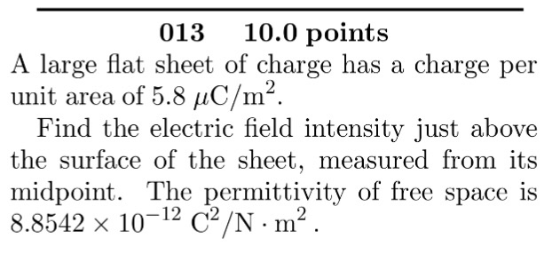 Solved A large flat sheet of charge has a charge per unit | Chegg.com