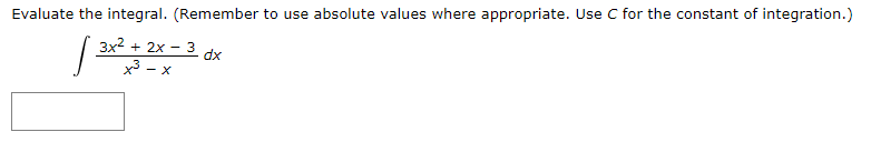 Solved Evaluate the integral. (Remember to use absolute | Chegg.com