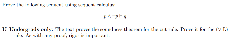 Prove the following sequent using sequent calculus: | Chegg.com