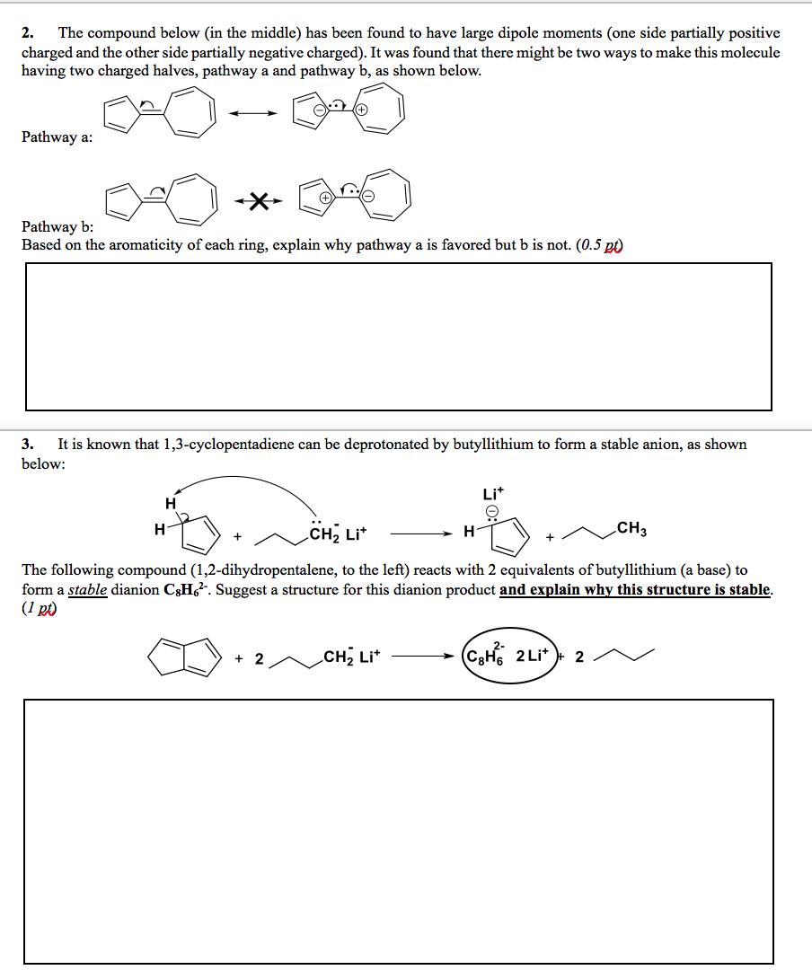 Solved 2. The compound below (in the middle) has been found | Chegg.com