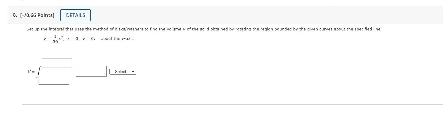 Solved Set up the integral that uses the method of | Chegg.com