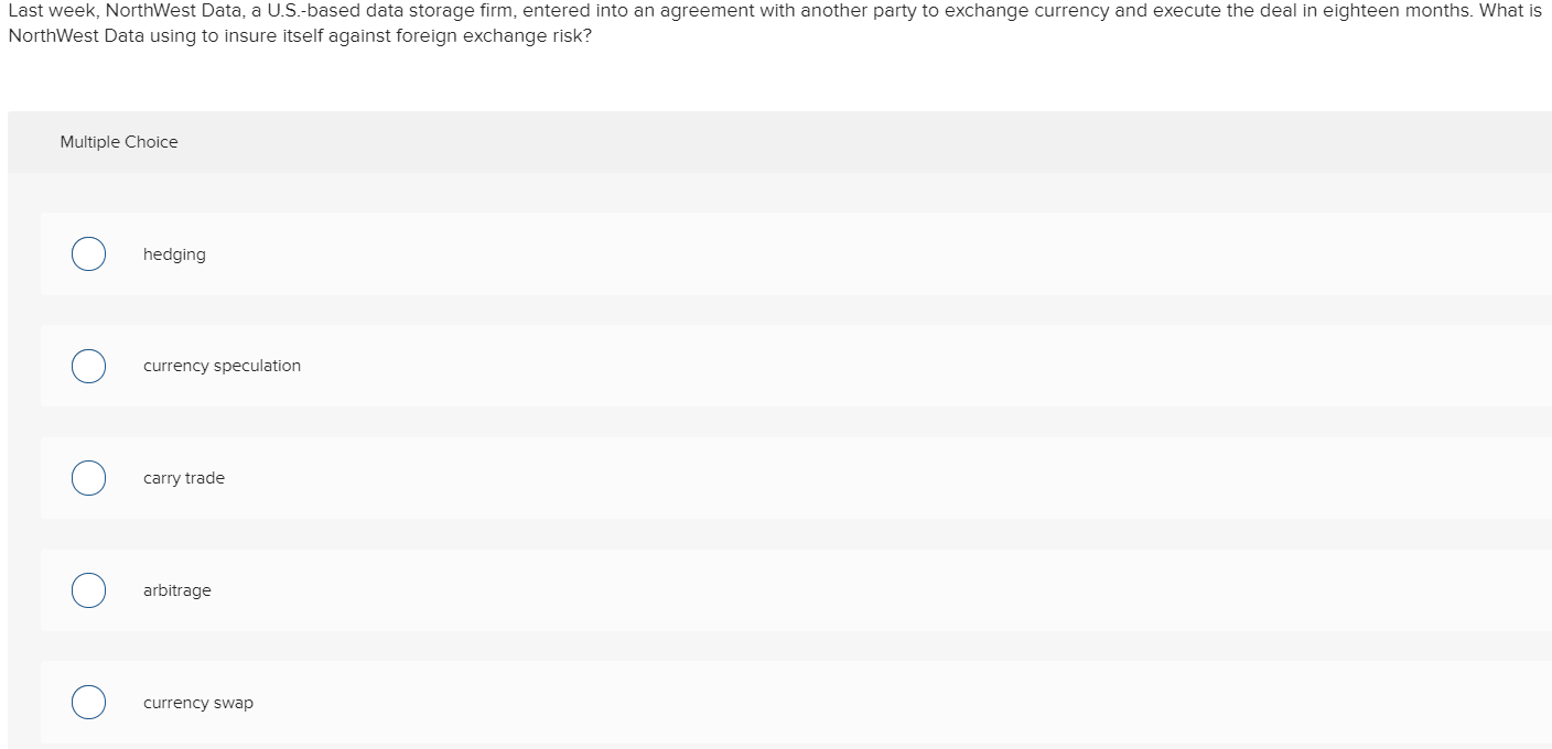 Solved Last week, NorthWest Data, a U.S.-based data storage | Chegg.com