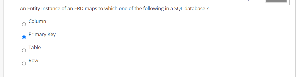 Solved An Entity Instance of an ERD maps to which one of the | Chegg.com