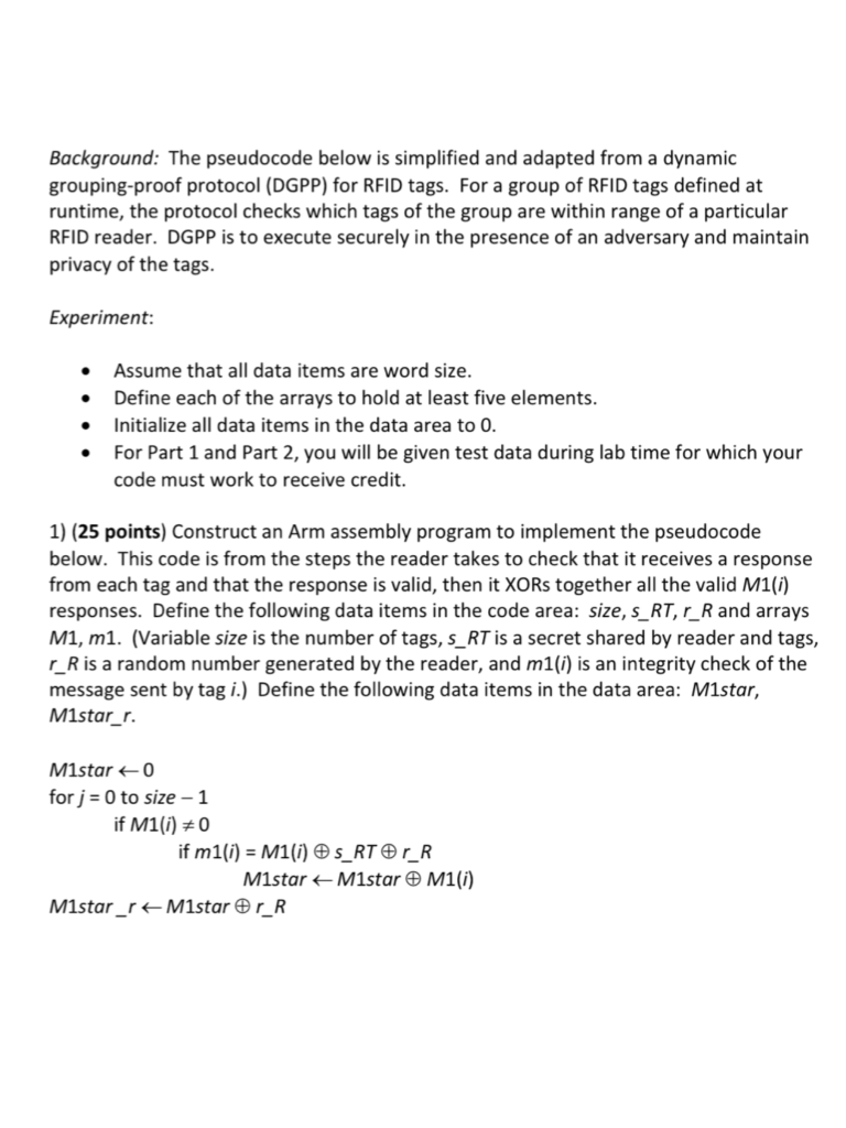 Background: The pseudocode below is simplified and | Chegg.com