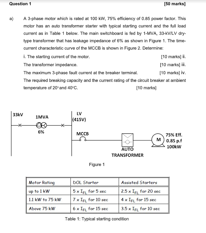 Solved a) A 3-phase motor which is rated at 100 kW,75% | Chegg.com