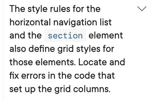 Solved The style rules for the horizontal navigation list | Chegg.com