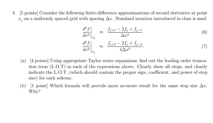 4. [5 points] Consider the following | Chegg.com