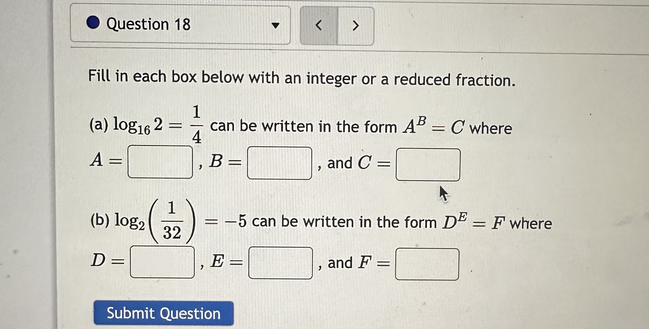 Solved Fill in each box below with an integer or a reduced | Chegg.com