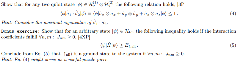 Solved Show that for any two-qubit state ∣ϕ ∈H2(1)⊗H2(2) the | Chegg.com