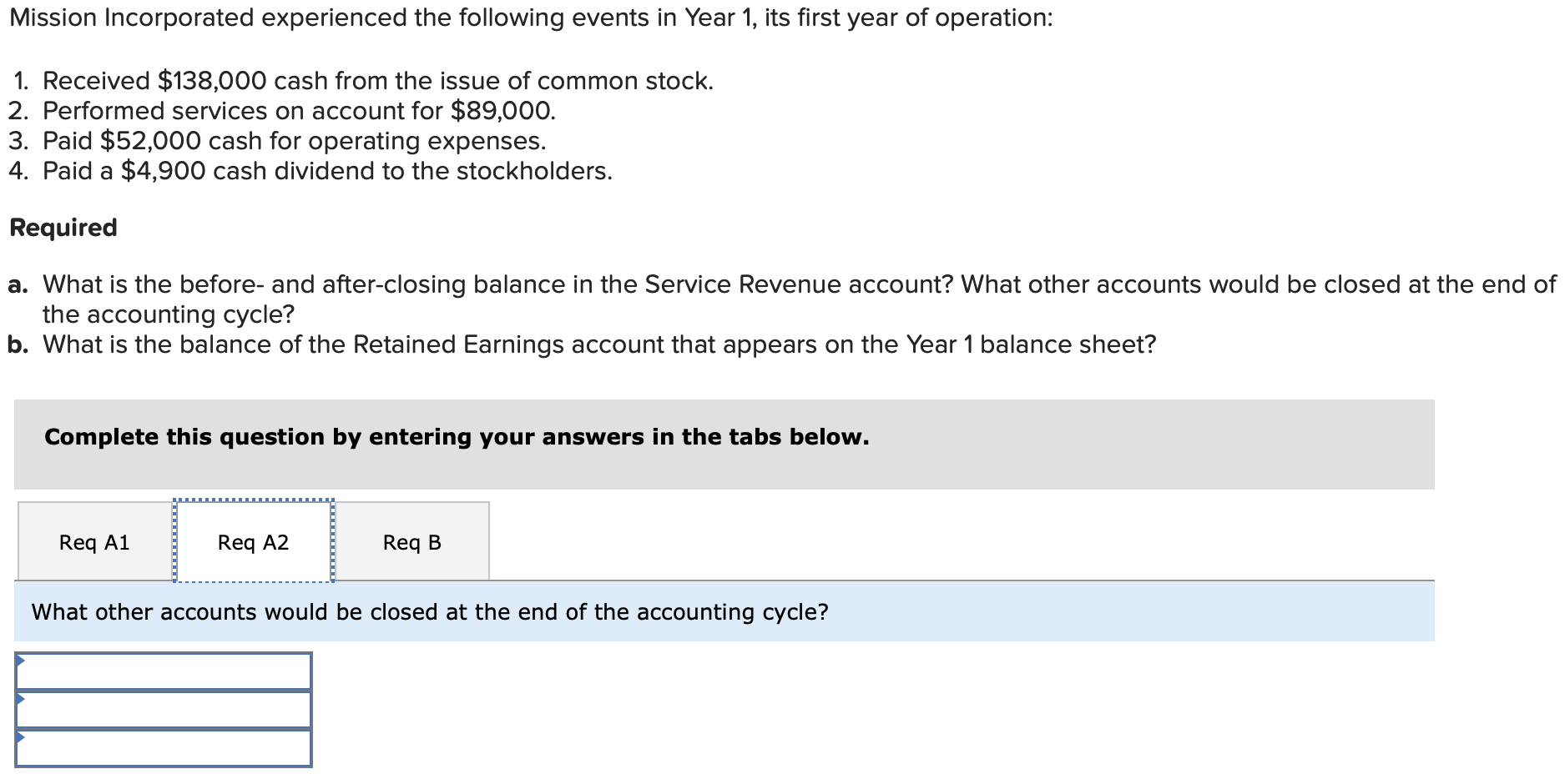Solved Mission Incorporated experienced the following events | Chegg.com