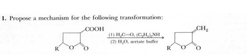 Solved Propose a mechanism for the following transformation: | Chegg.com