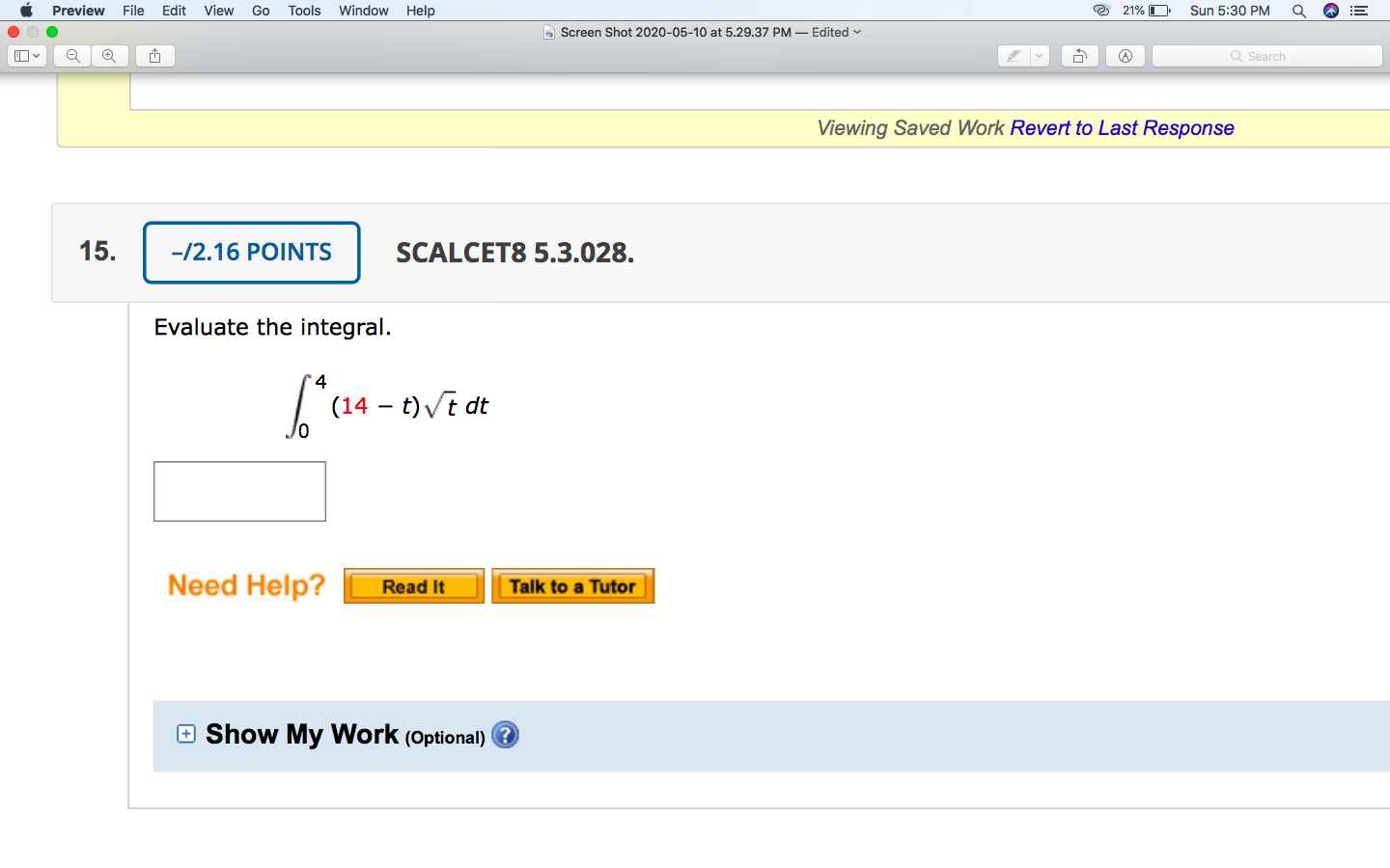 Solved Preview File Edit View Go Tools Window Help 21%D Sun | Chegg.com