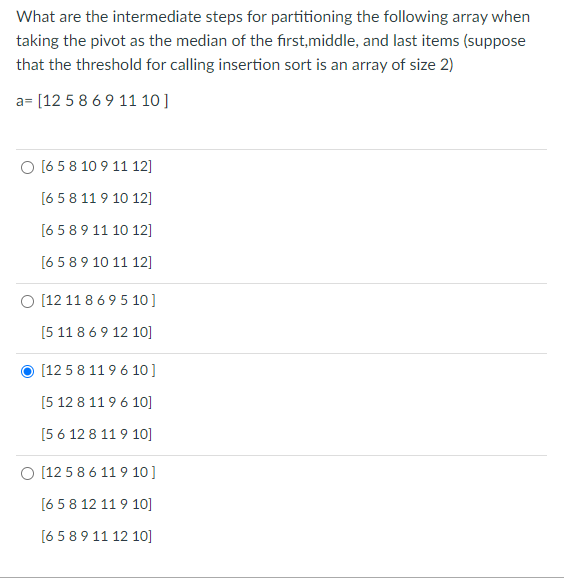 Solved What Are The Intermediate Steps For Partitioning The 