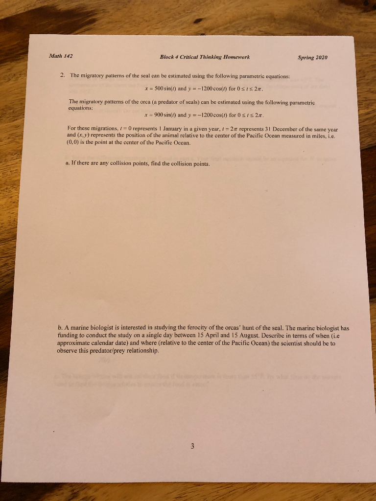 Solved Math 142 Block 4 Critical Thinking Homework Spring