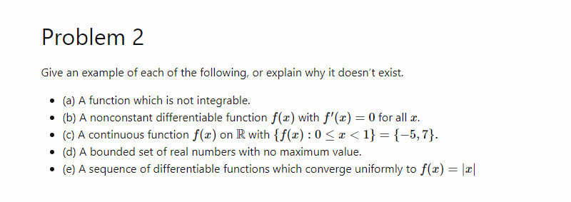 Solved Give an example of each of the following, or explain | Chegg.com