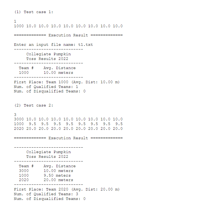 Solved Sample Run A sample run of your program might look | Chegg.com