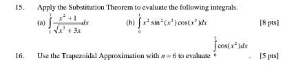 Solved 15. Apply the Substitution Theorem to evulunte the | Chegg.com
