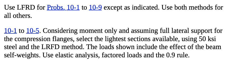 Solved Use LFRD for Probs. 10-1 to 10-9 except as indicated. | Chegg.com