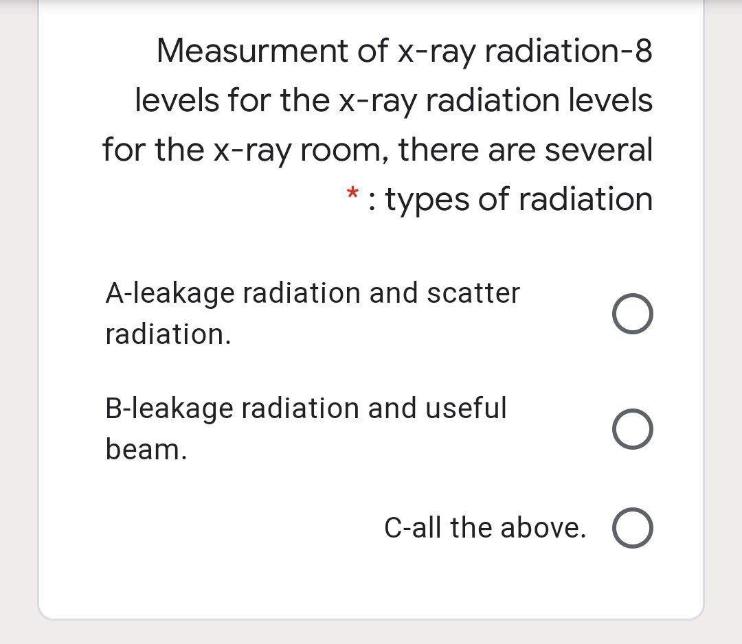 Solved Measurment of x-ray radiation-8 levels for the x-ray | Chegg.com