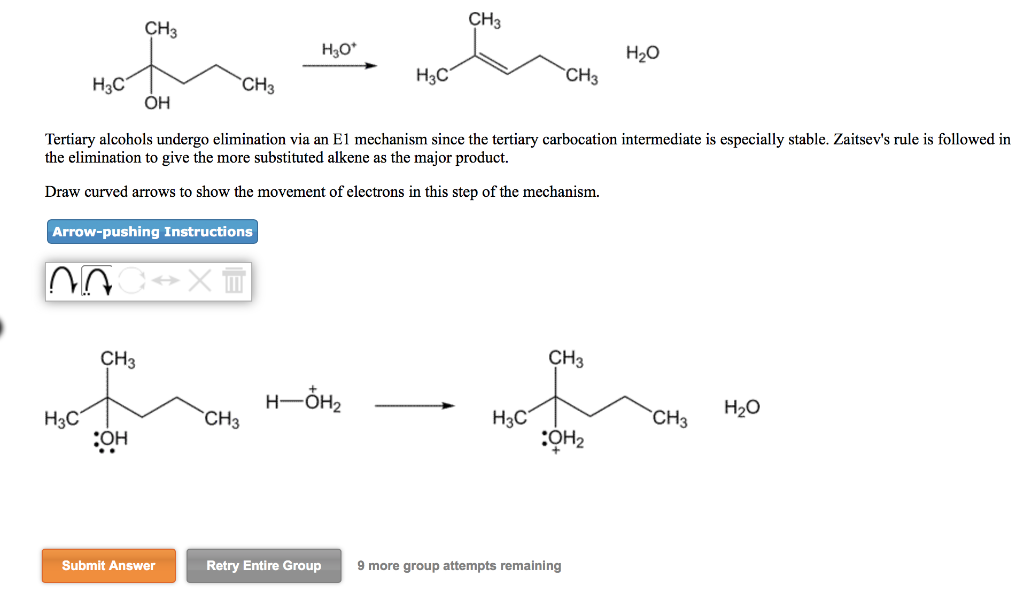 Solved Dehydration Reactions of Alcohols Tertiary | Chegg.com