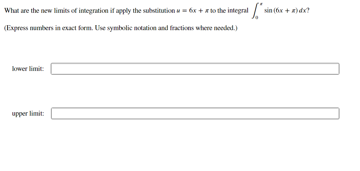 Solved What are the new limits of integration if apply the | Chegg.com