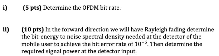 Solved Cellular Communication System The following | Chegg.com